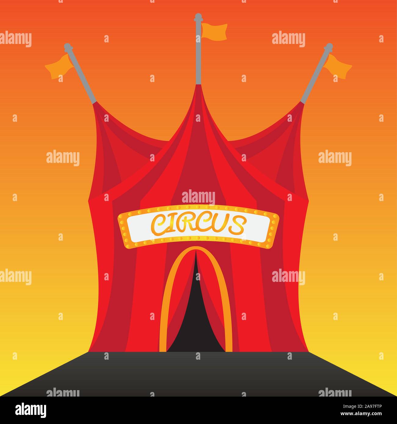 Big top illustration. Circus text - Vector illustration Stock Vector ...