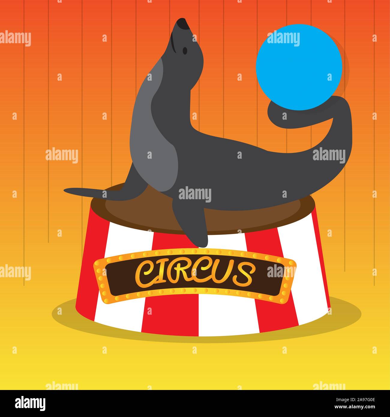 Circus seal Stock Vector Images - Alamy
