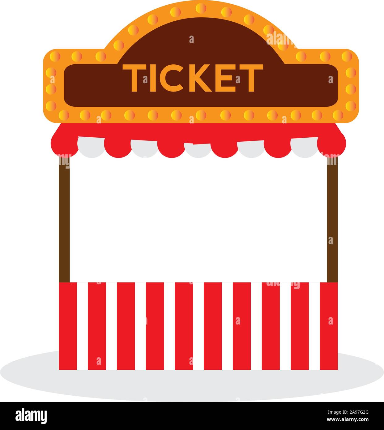 Ticket stand of a circus - Vectoir illustration Stock Vector Image ...