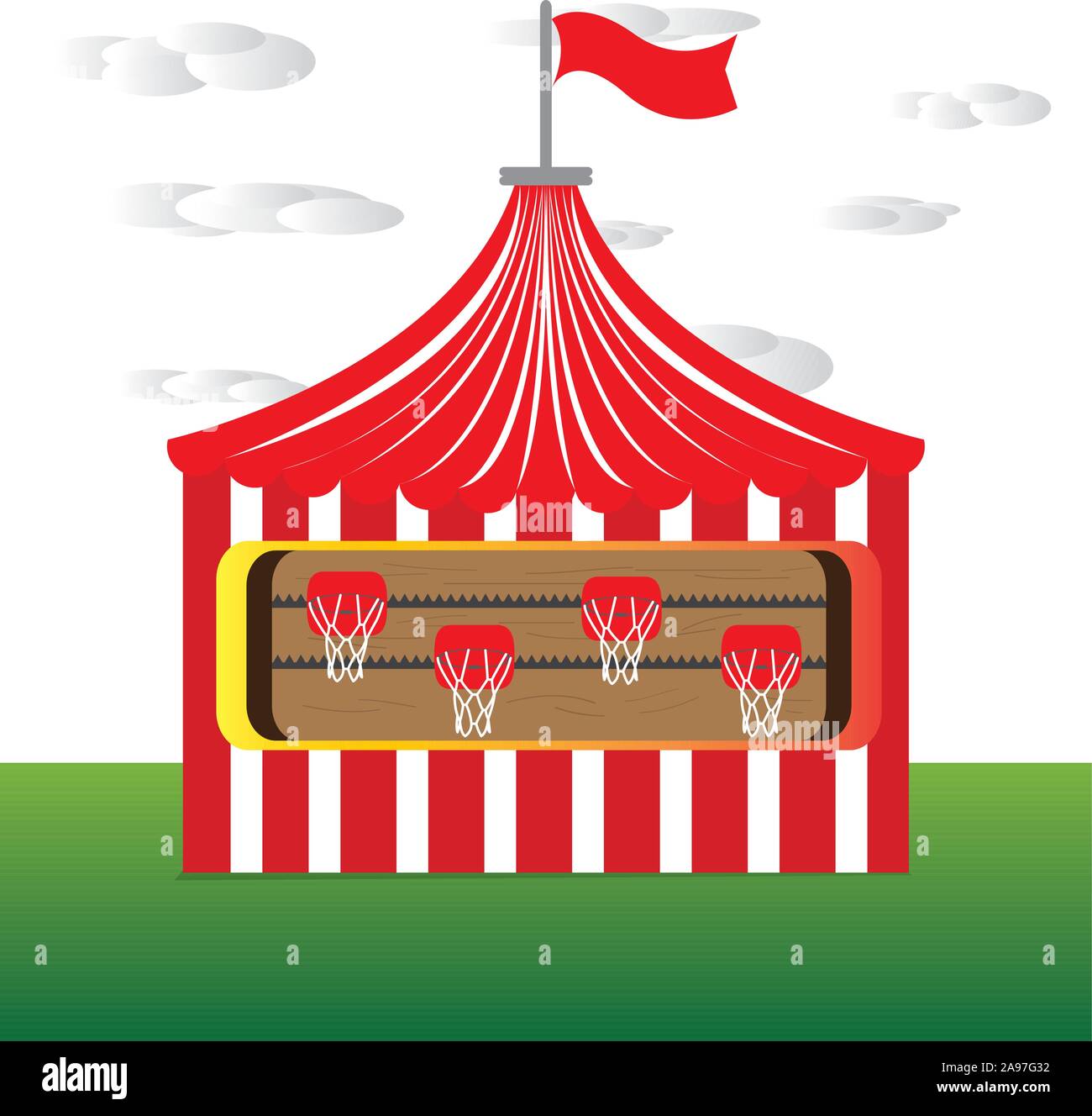 Circus game stand image. Carnival - Vector illustration Stock Vector ...