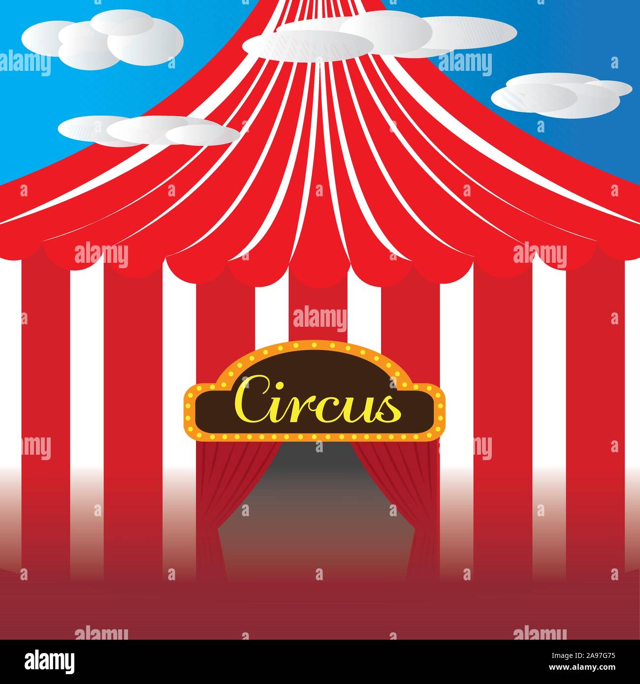Big top illustration. Circus text - Vector illustration Stock Vector ...