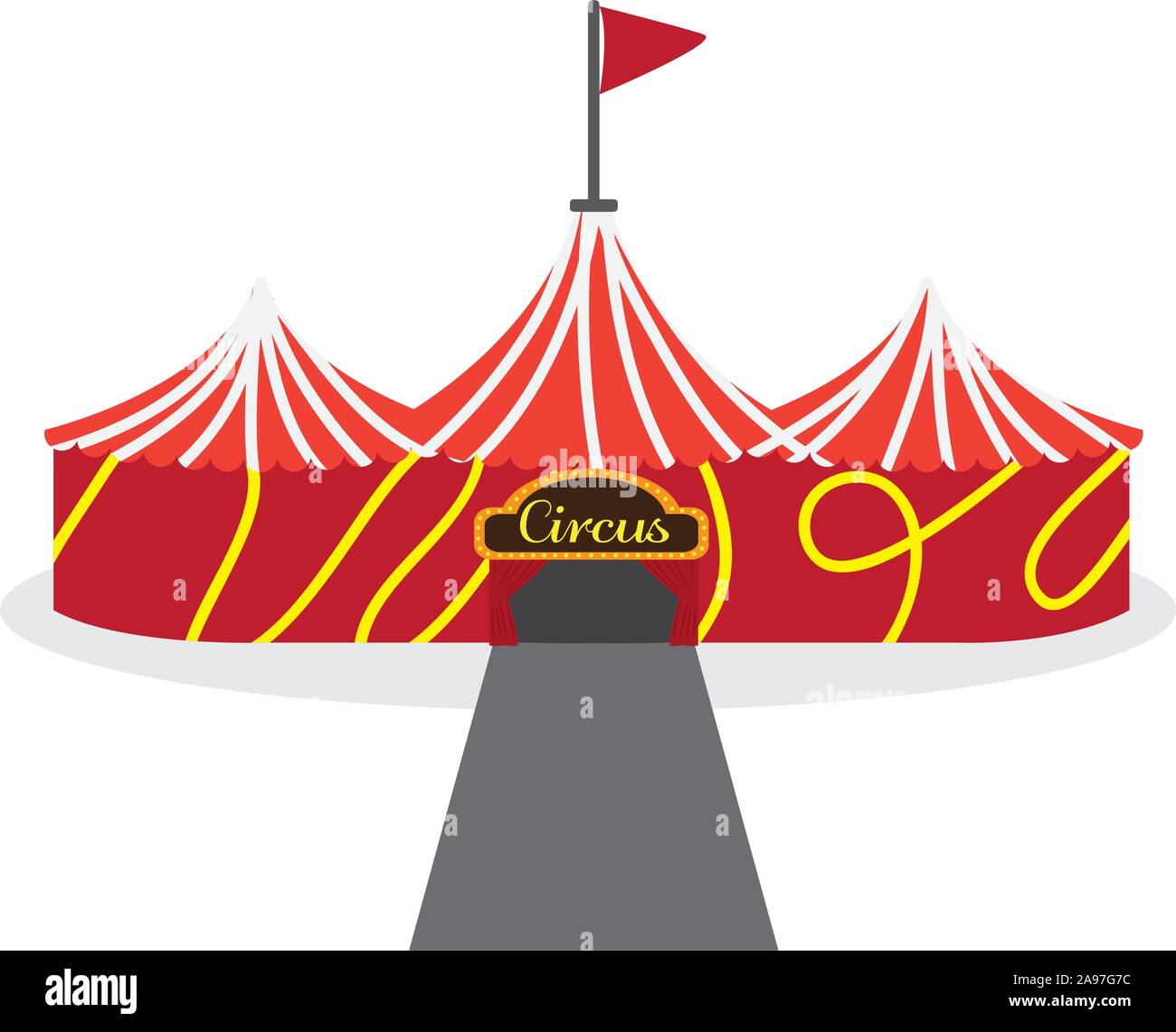 Big top illustration. Circus text - Vector illustration Stock Vector ...