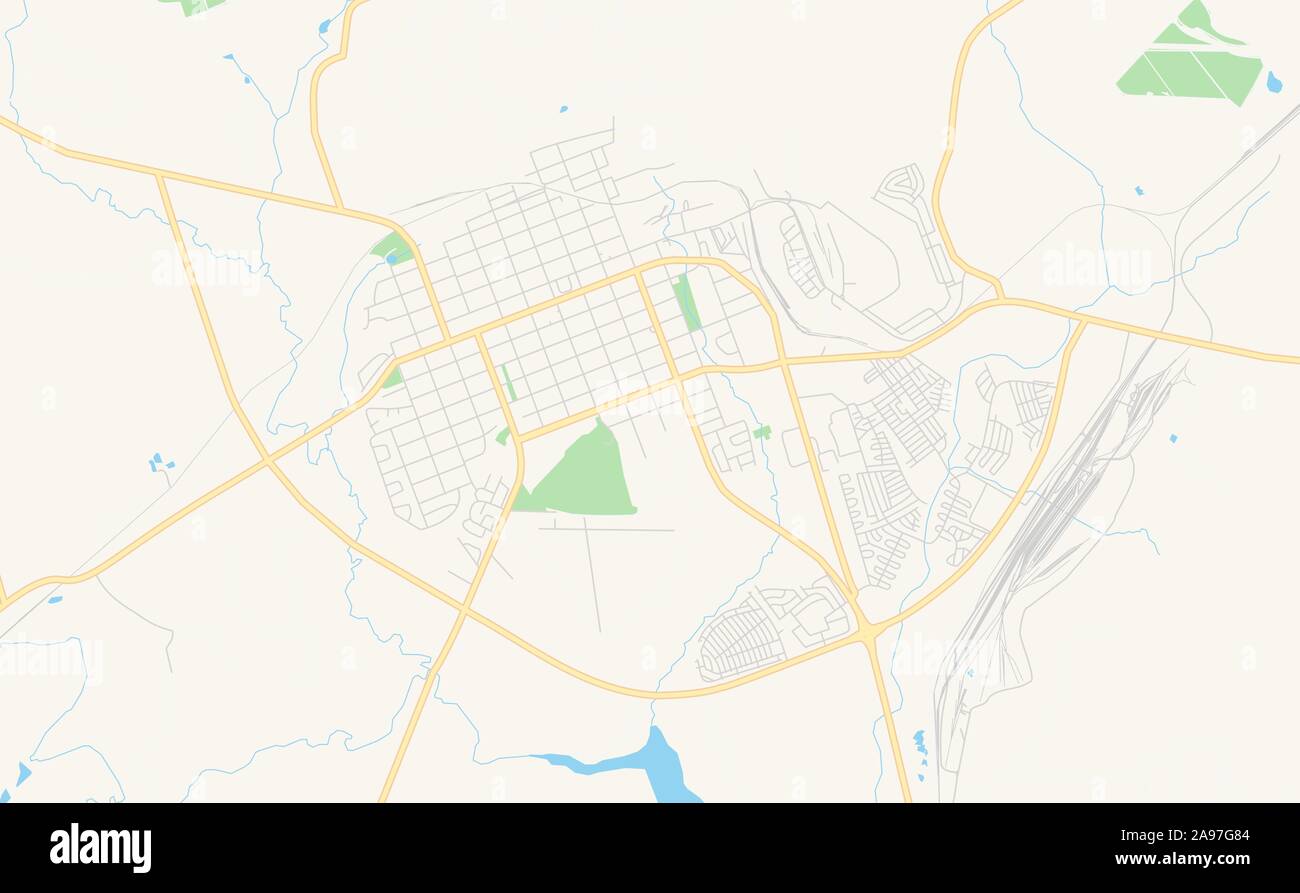 Printable street map of Vryheid, South Africa. Map template for ...