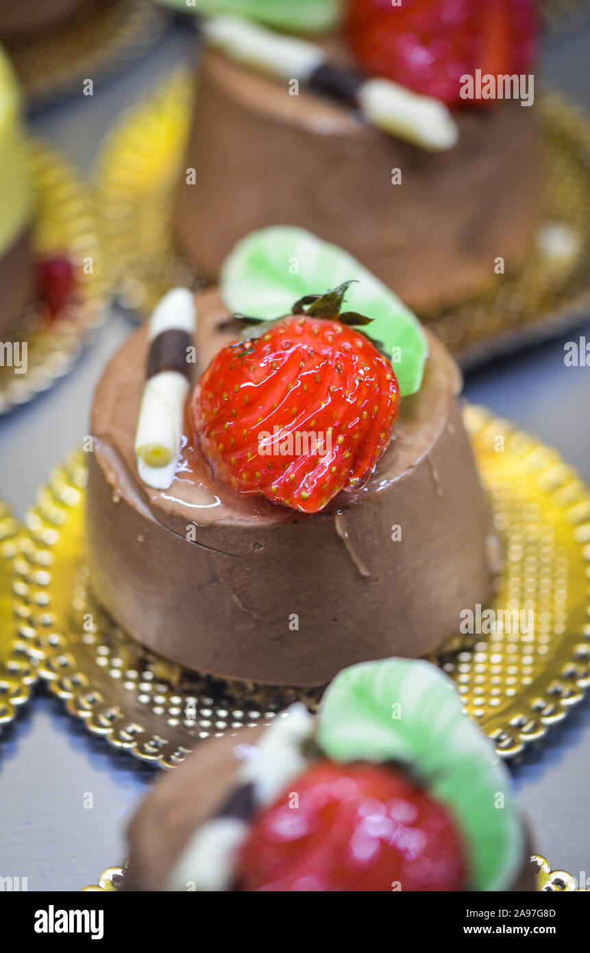 tasty mini cakes with fresh ingredients & fruits Stock Photo - Alamy