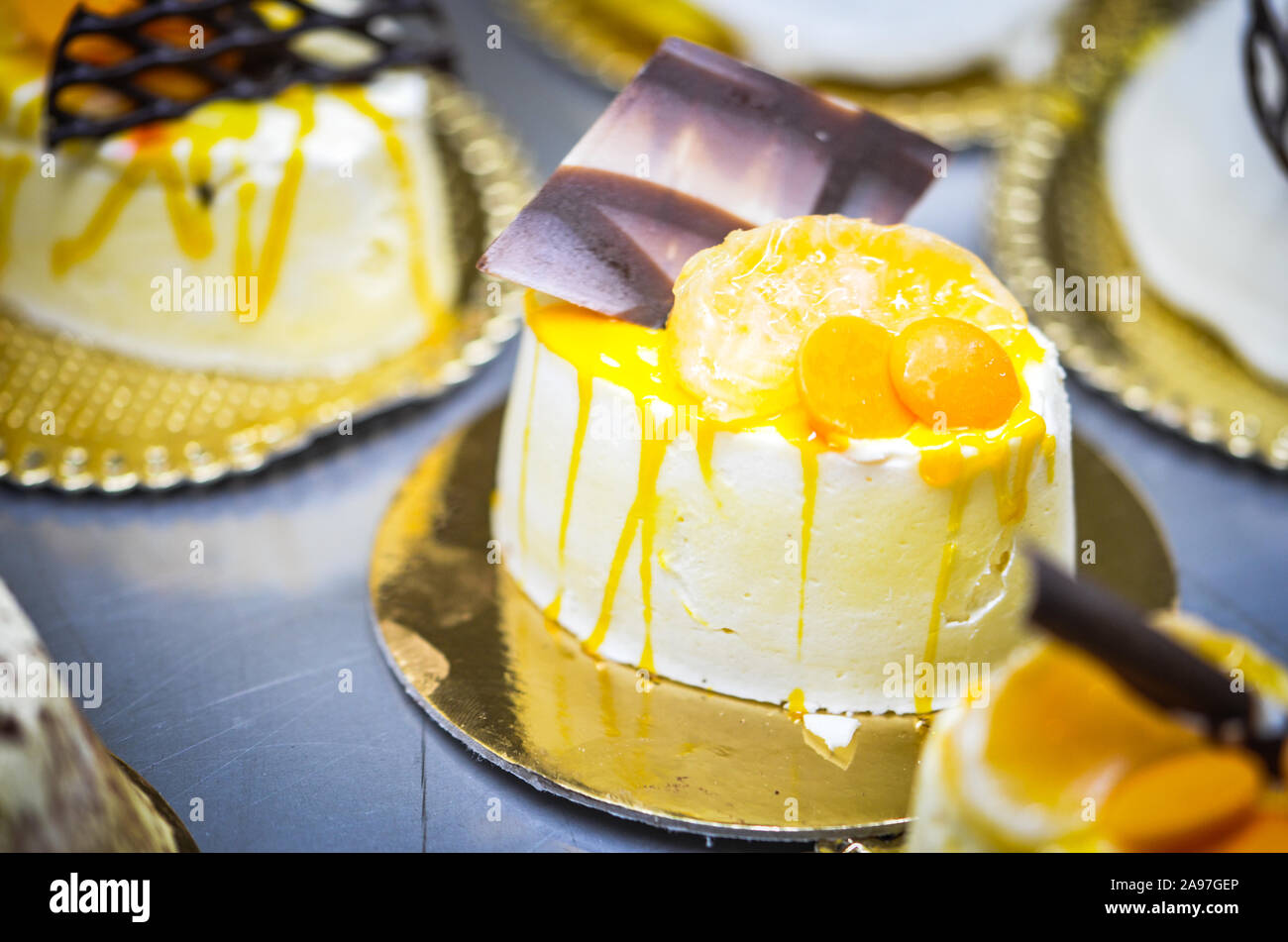 tasty mini cakes with fresh ingredients & fruits Stock Photo - Alamy
