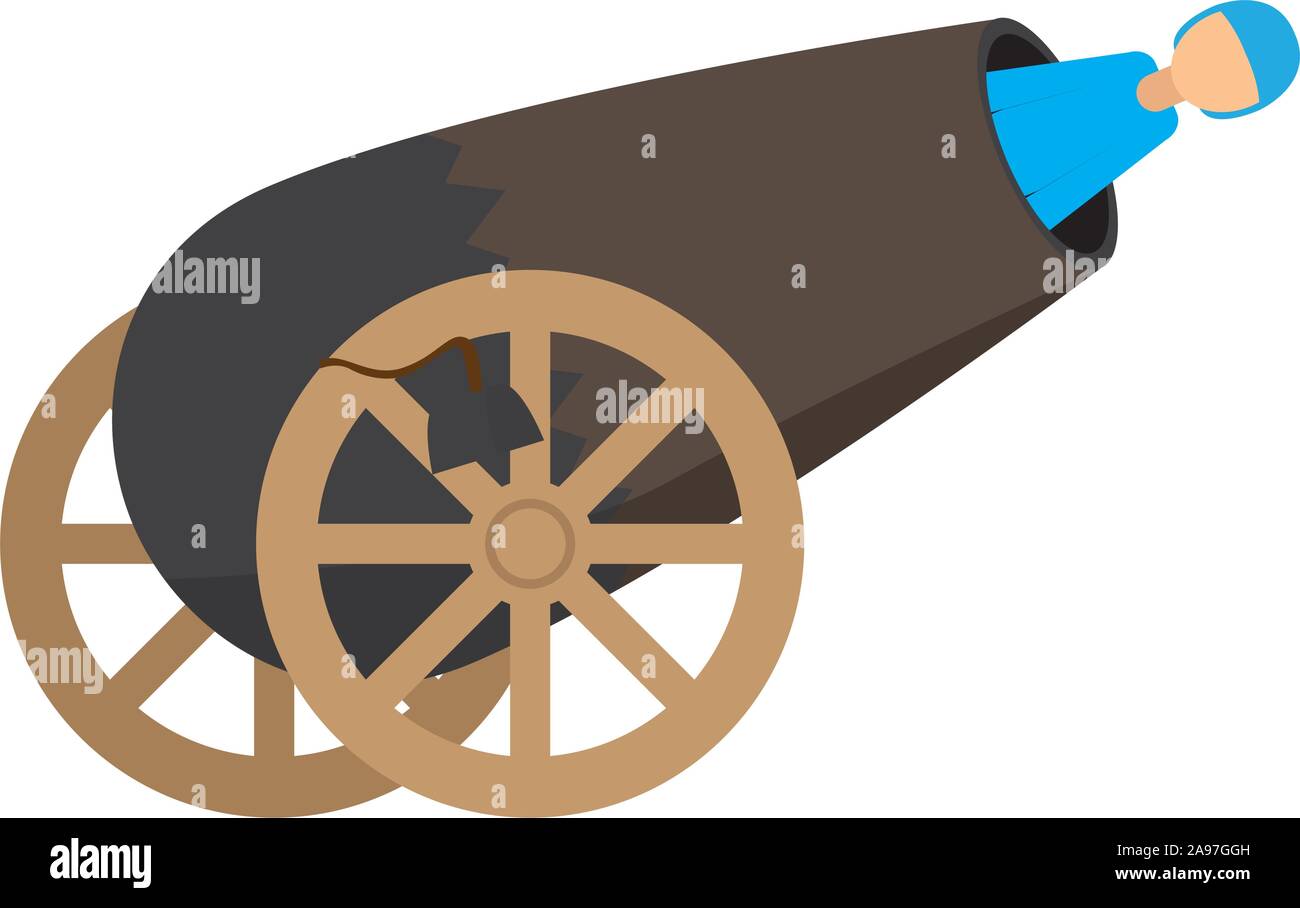 Bullet man image. Circus concept - Vector illustration Stock Vector ...