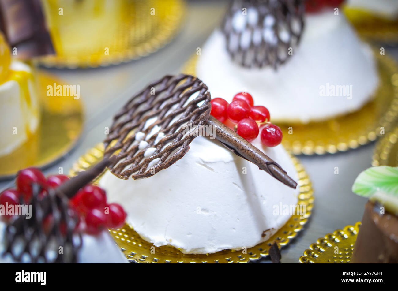 tasty mini cakes with fresh ingredients & fruits Stock Photo - Alamy