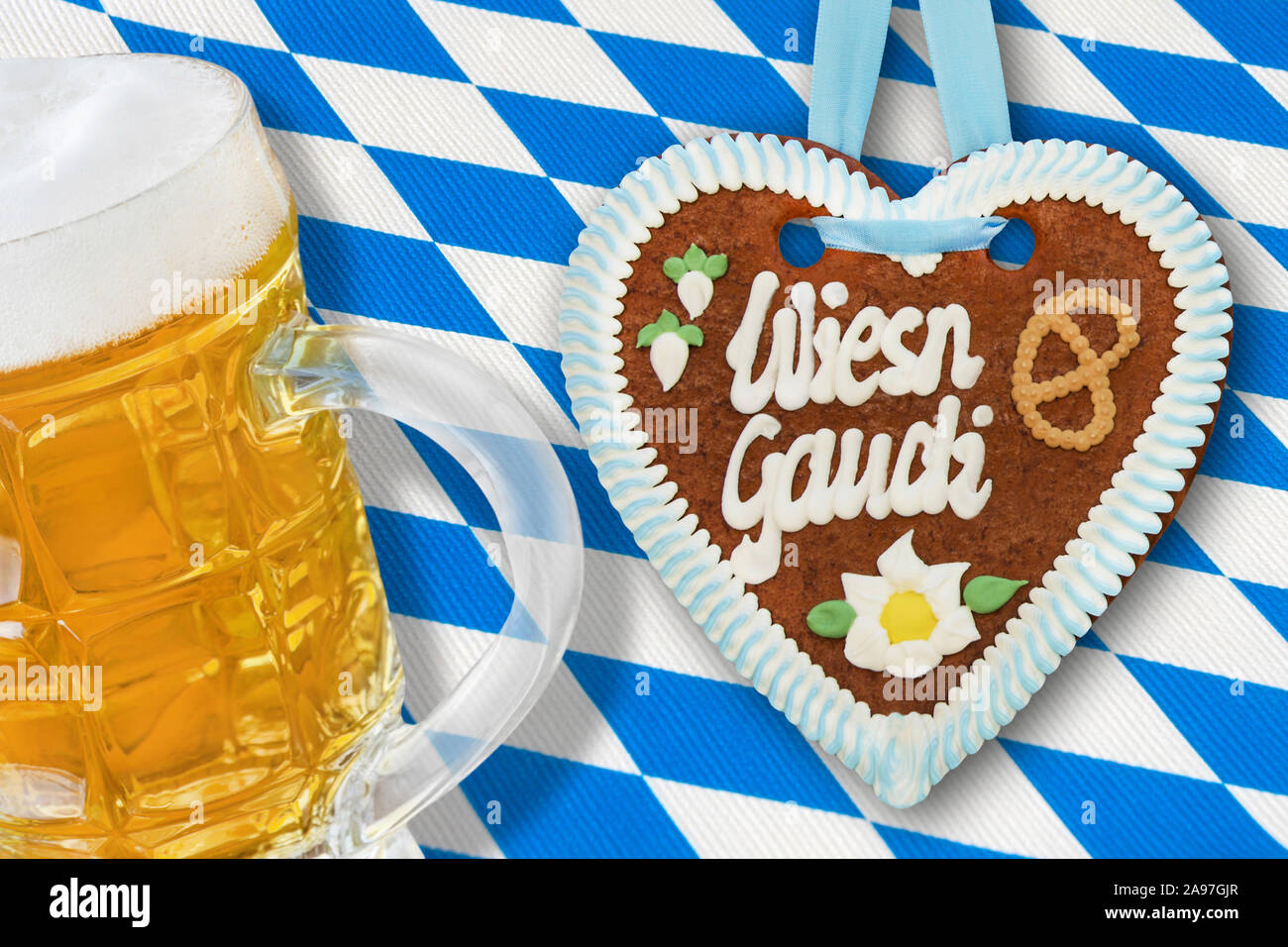 German Bavarian October Festival and Heart Stock Photo - Alamy