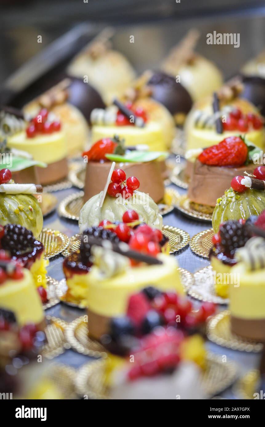 tasty mini cakes with fresh ingredients & fruits Stock Photo - Alamy