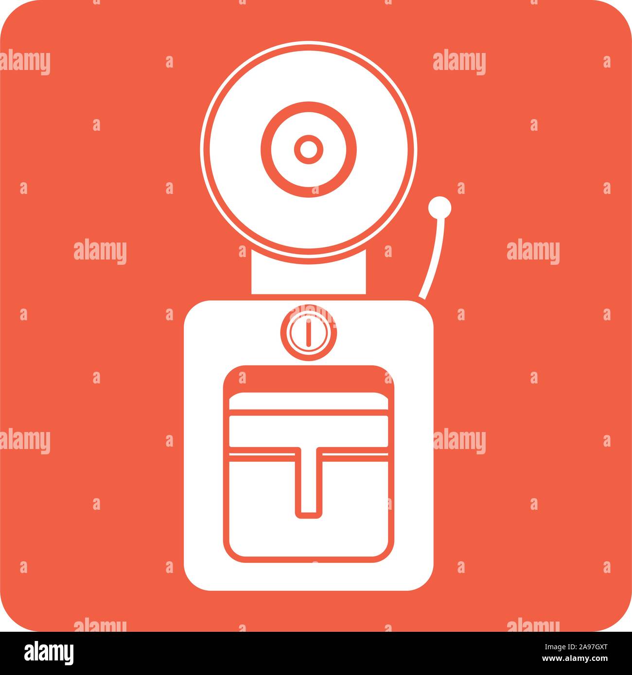 fire alarm block line style icon vector illustration design Stock ...