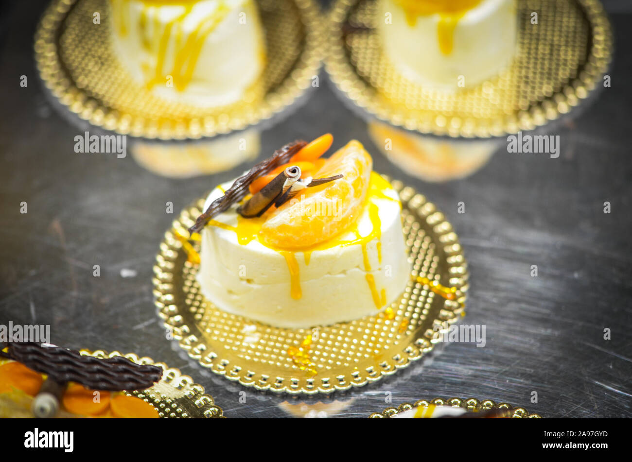 tasty mini cakes with fresh ingredients & fruits Stock Photo - Alamy
