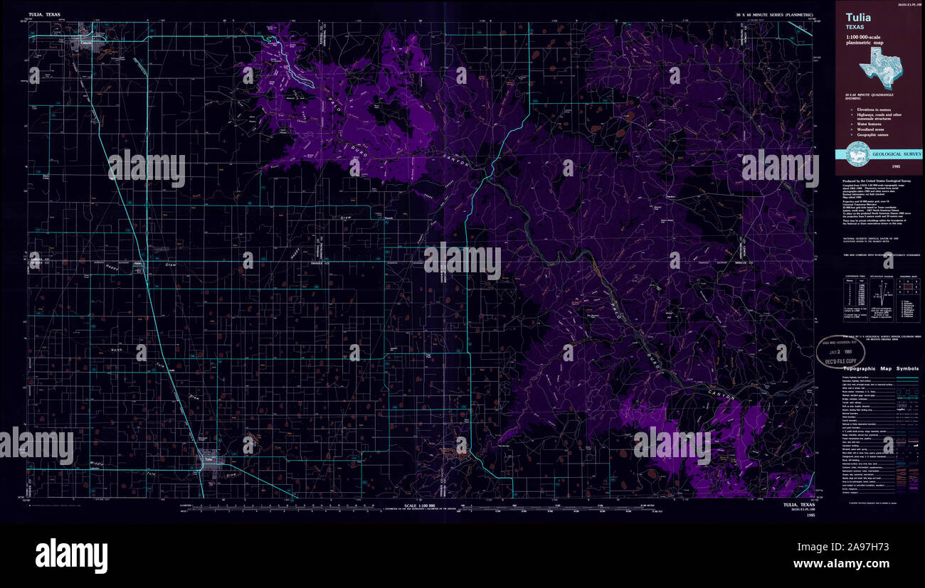 Map of tulia hi-res stock photography and images - Alamy