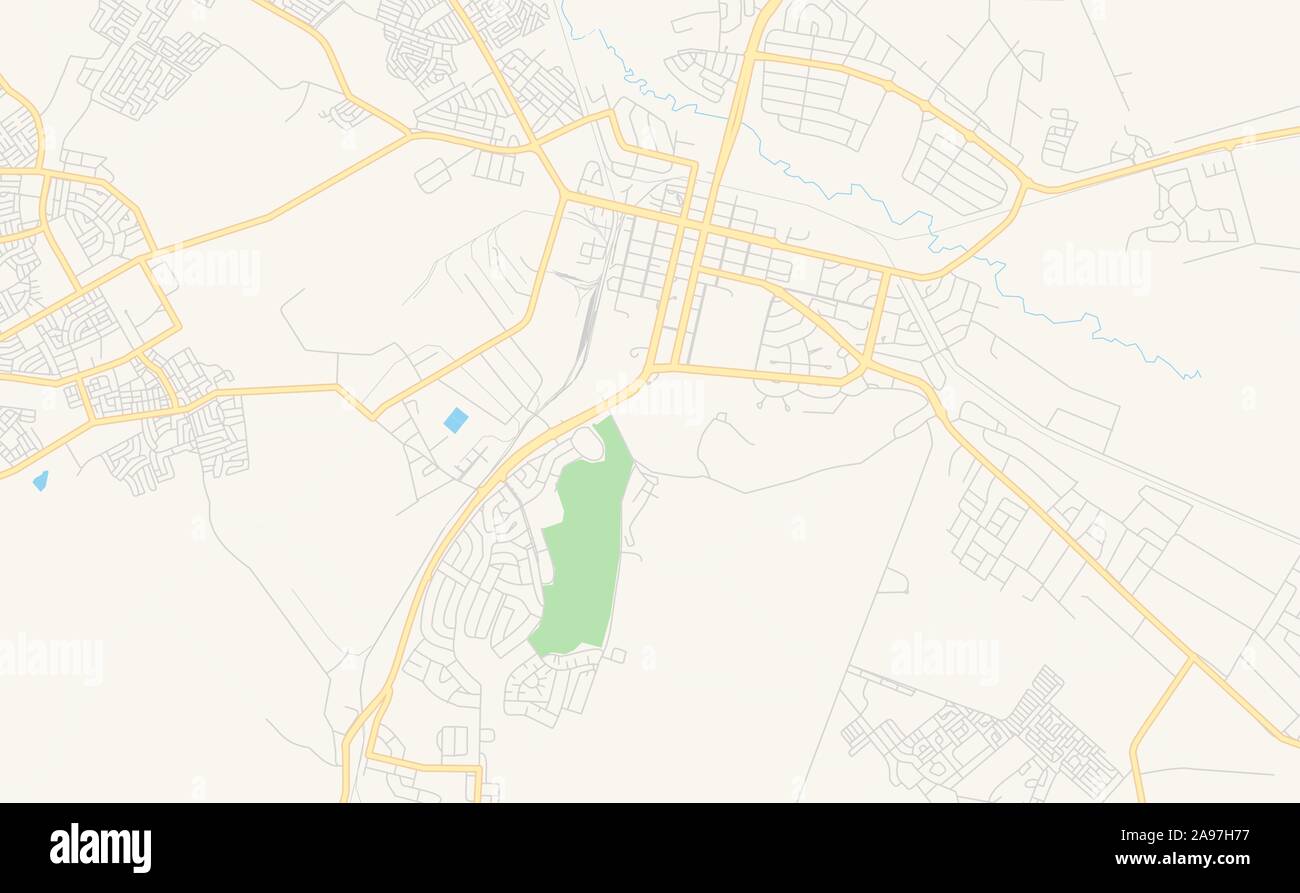 Printable street map of Gweru, Zimbabwe. Map template for business use ...