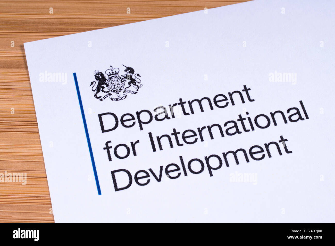 London, UK - March 12th 2019: Logo of the Department for International ...