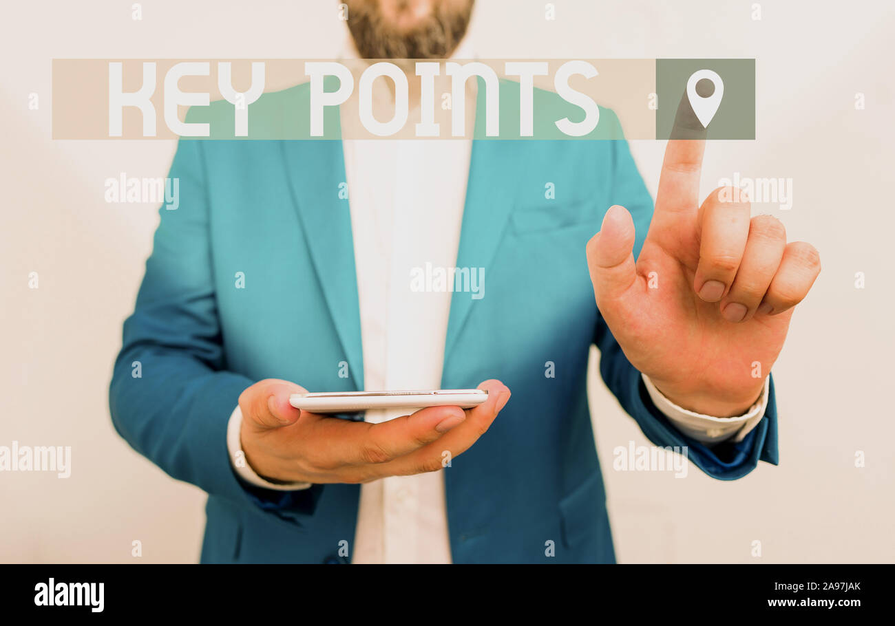 Handwriting text writing Key Points. Conceptual photo most important ...