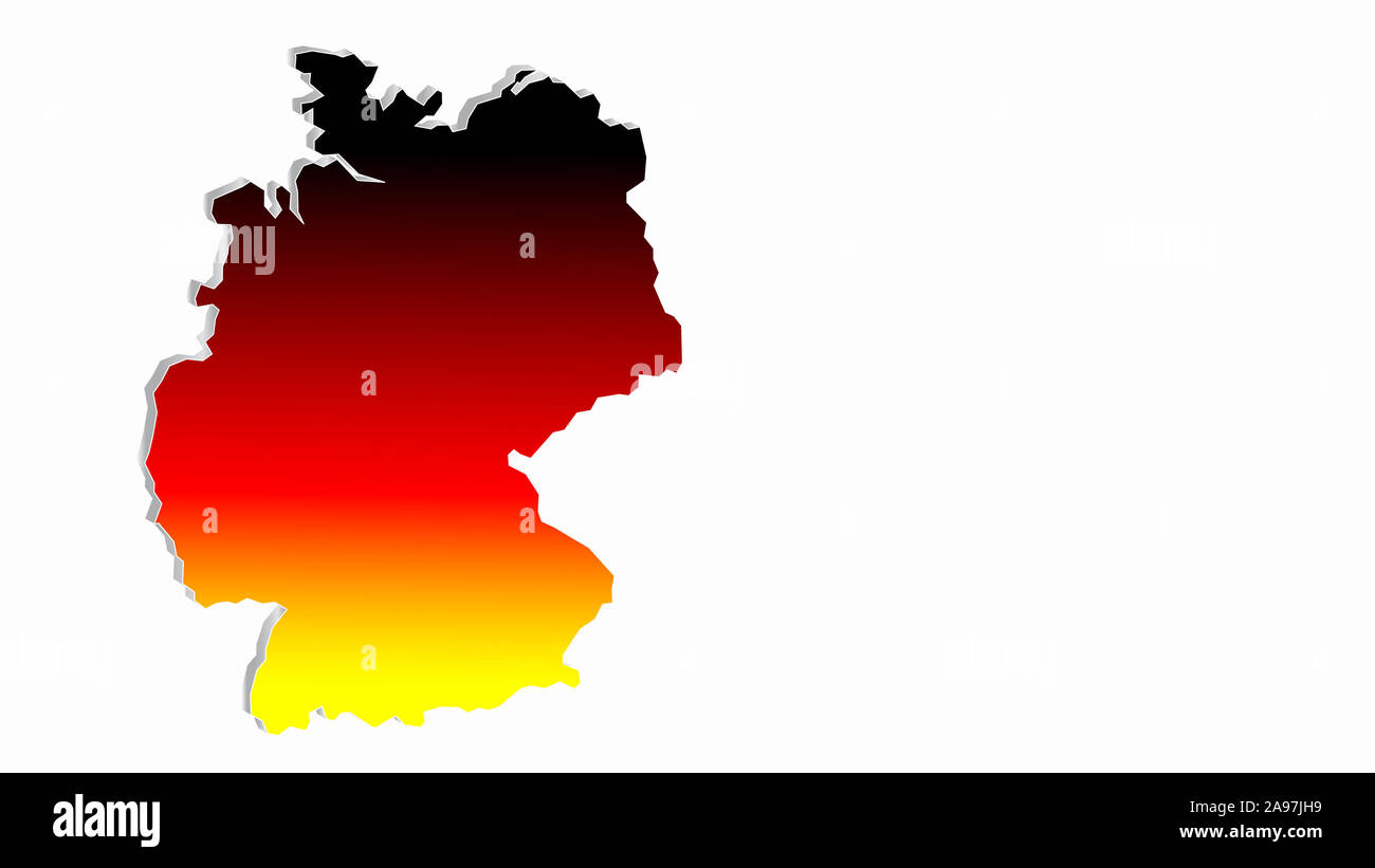 Map germany on white background Stock Photo - Alamy