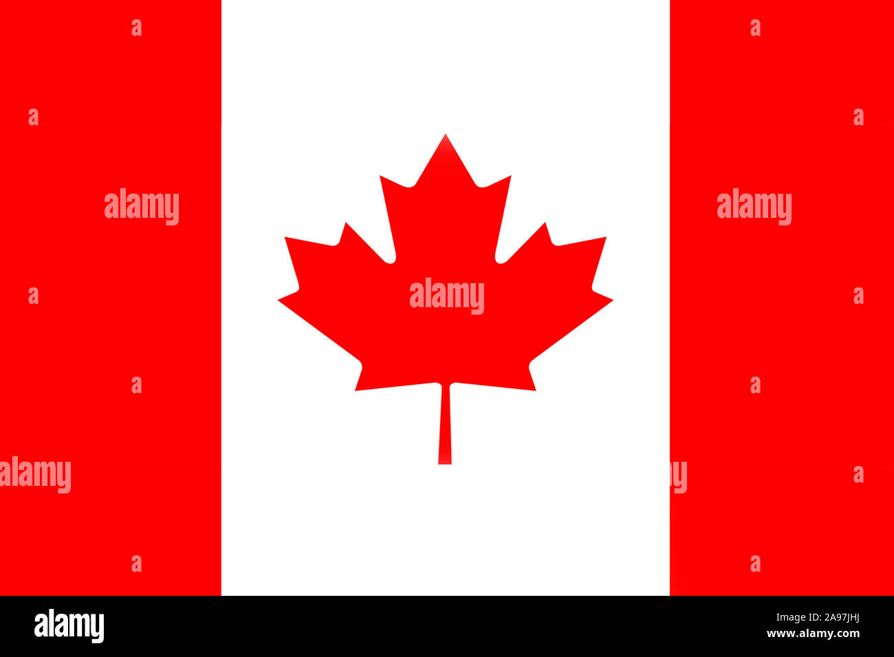 Flag Canada on white background Stock Photo - Alamy