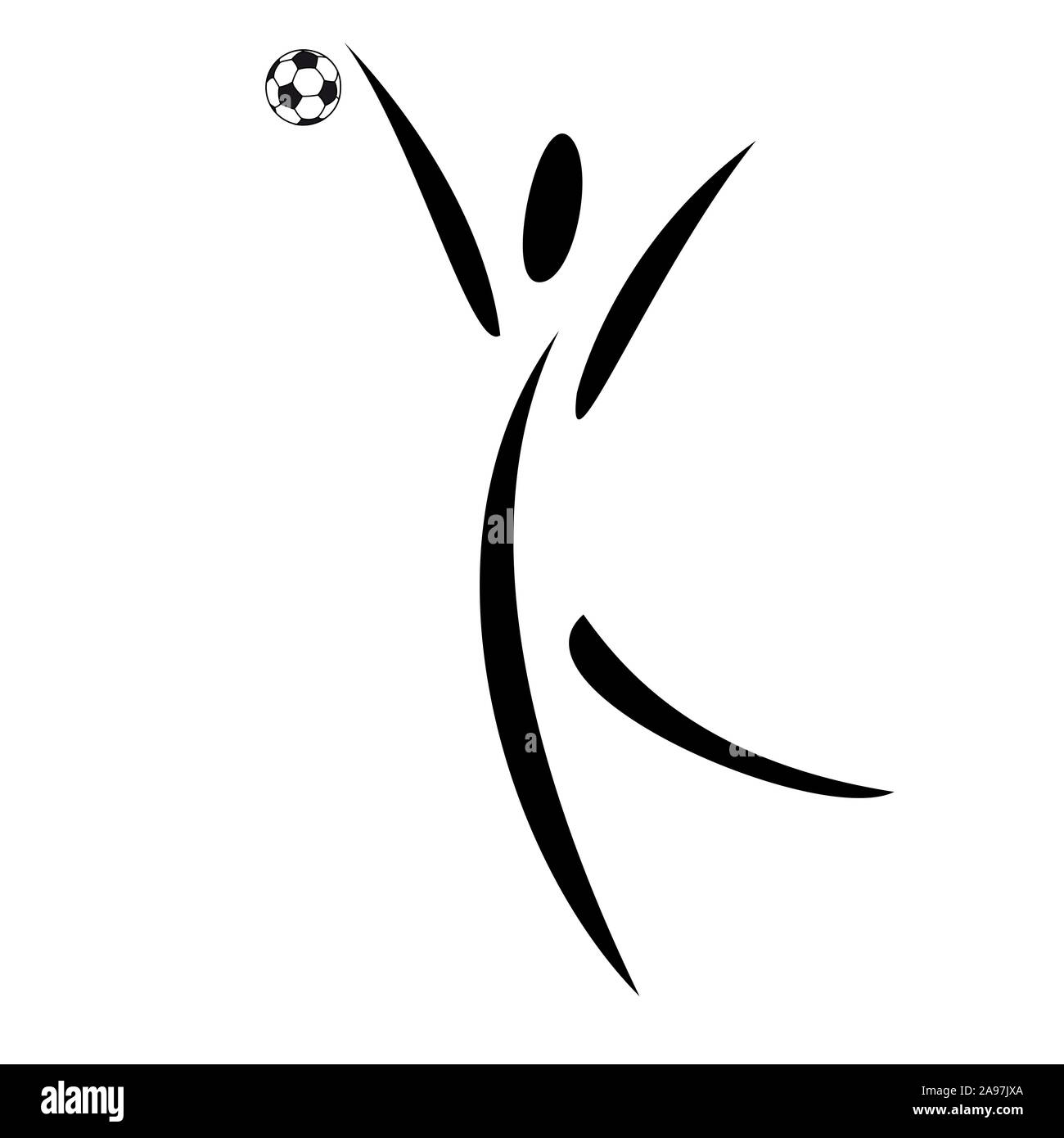 Handball symbol figure on white background Stock Photo - Alamy