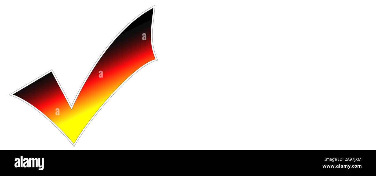 Germany hook black red gold on white background Stock Photo - Alamy