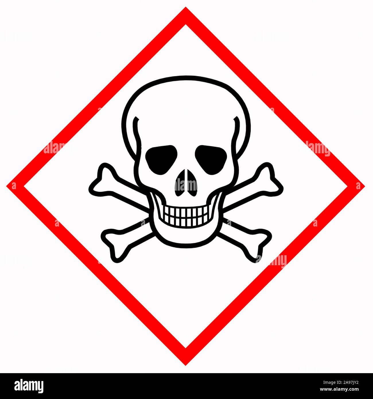 Warning sign GHS06 danger poison on white background Stock Photo - Alamy