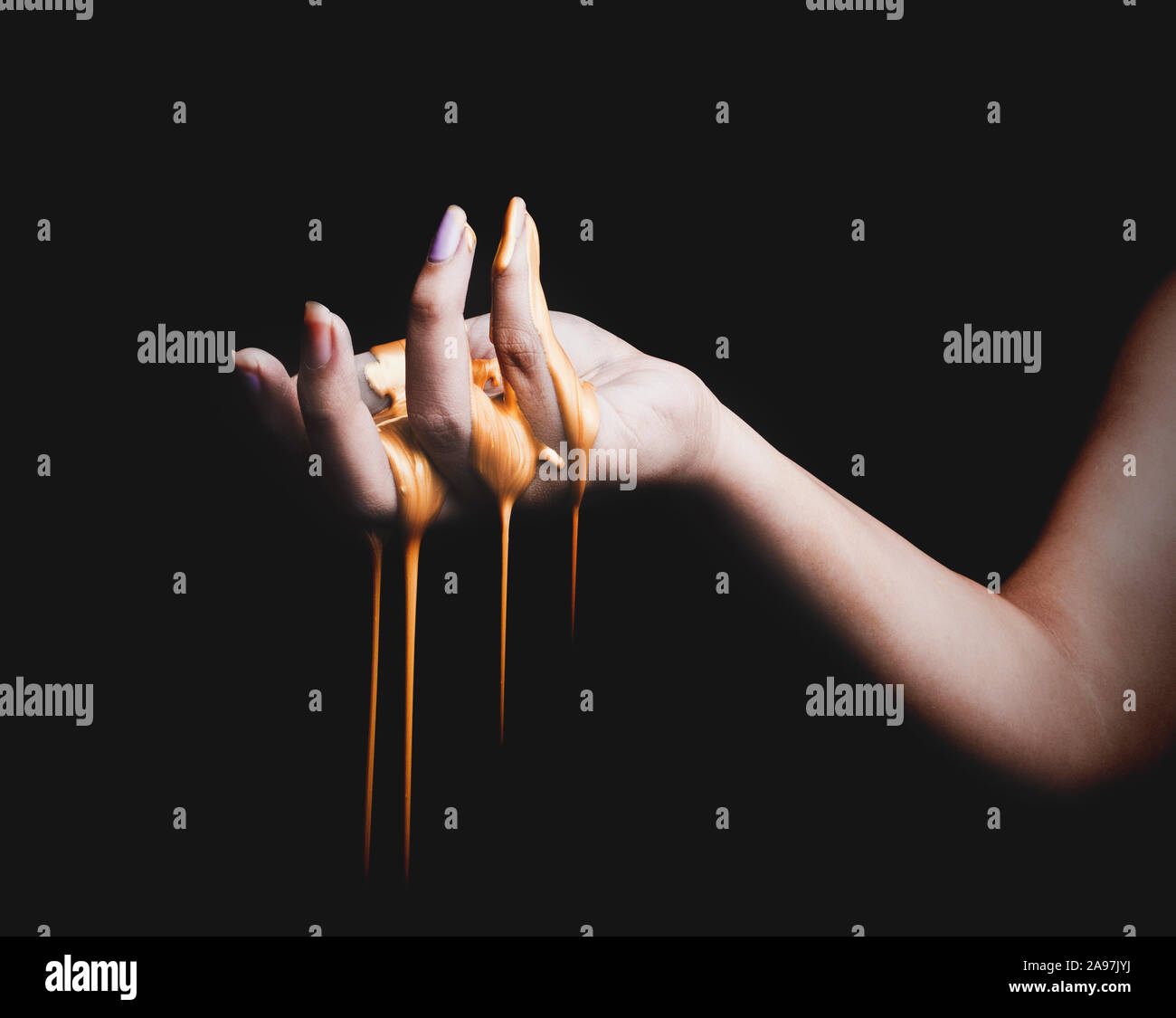 Black fingernails hi-res stock photography and images - Alamy