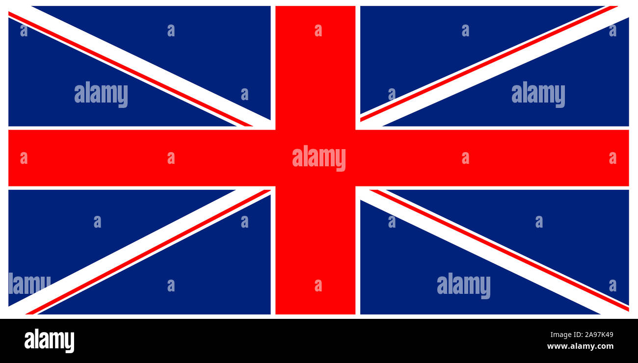 Flag UK on white background Stock Photo - Alamy