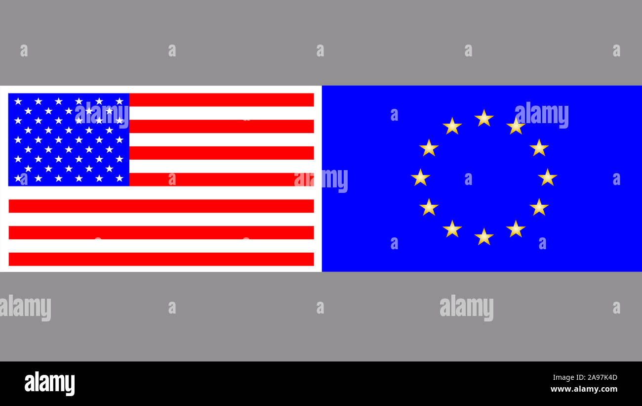 Flag usa europe ttip hi-res stock photography and images - Alamy