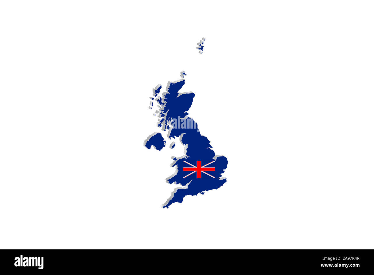 Map UK on white background Stock Photo - Alamy