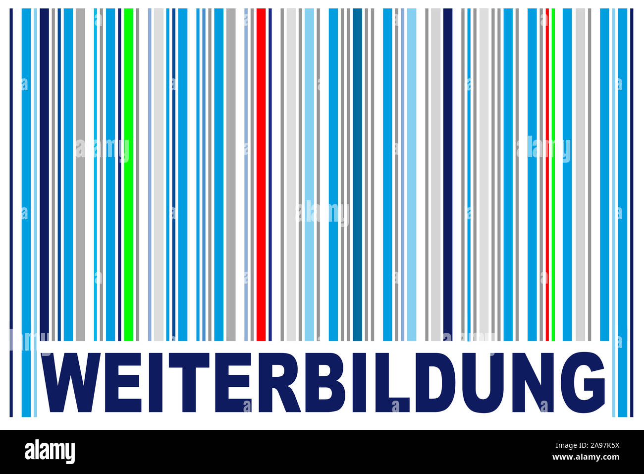 Barcode Further education on white background Stock Photo - Alamy