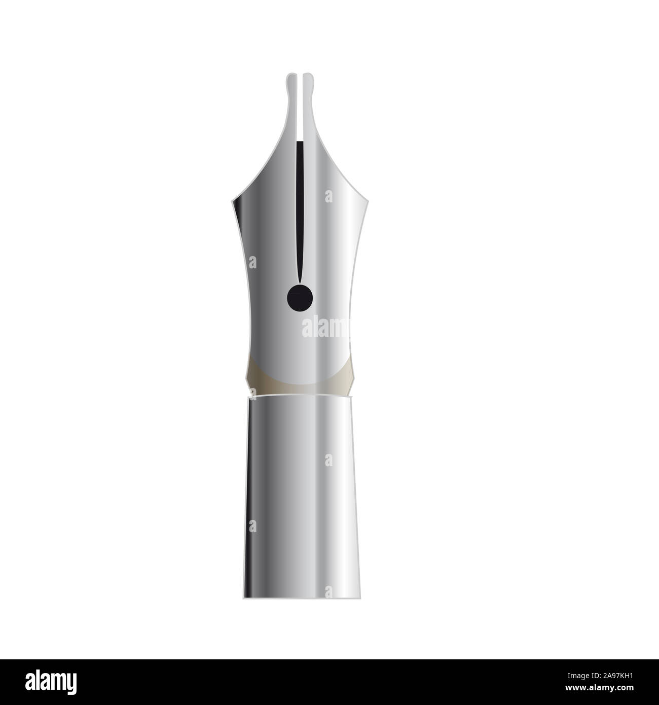 Silver nib concept on white background Stock Photo - Alamy