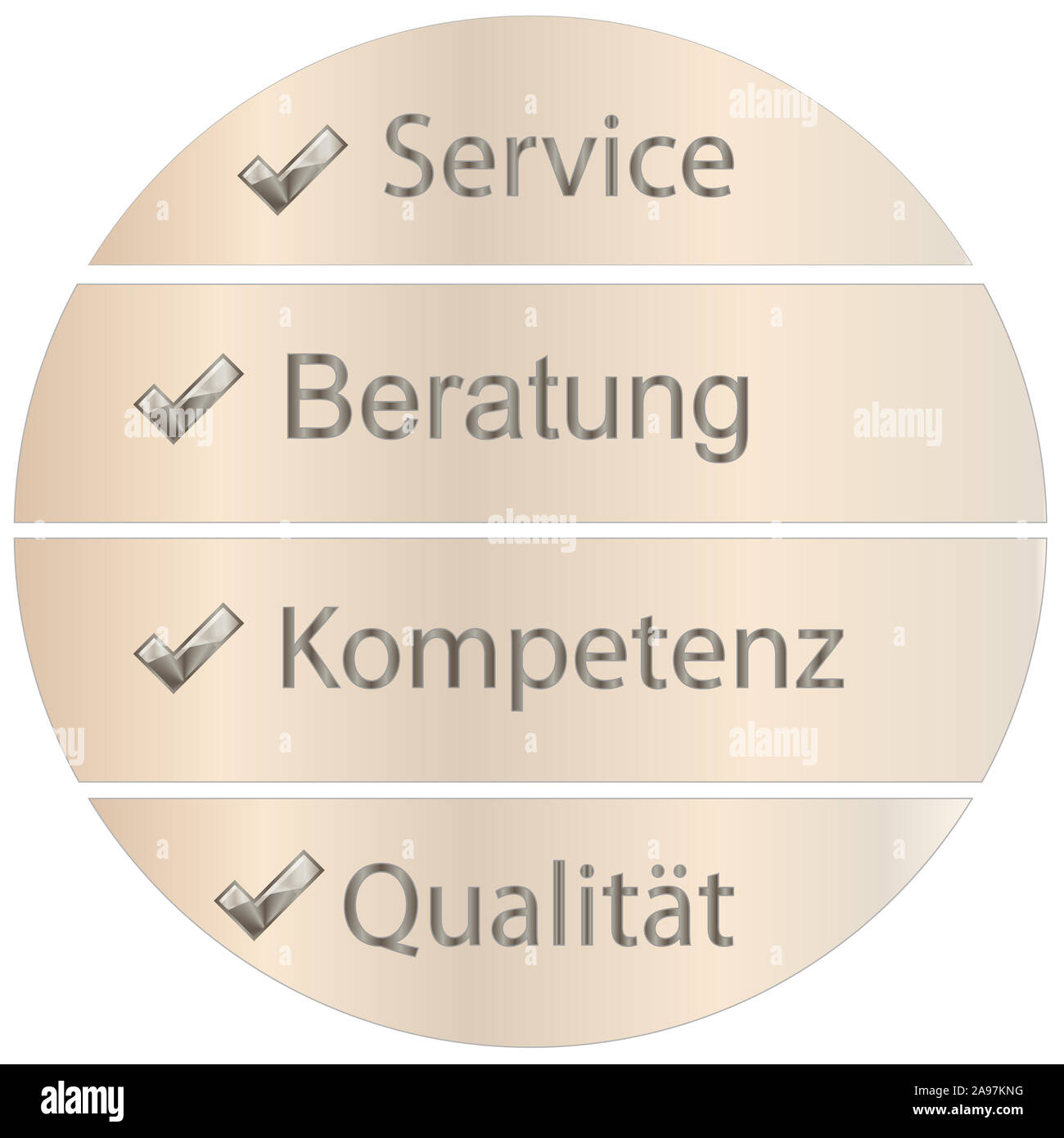 German service concept on white background Stock Photo - Alamy