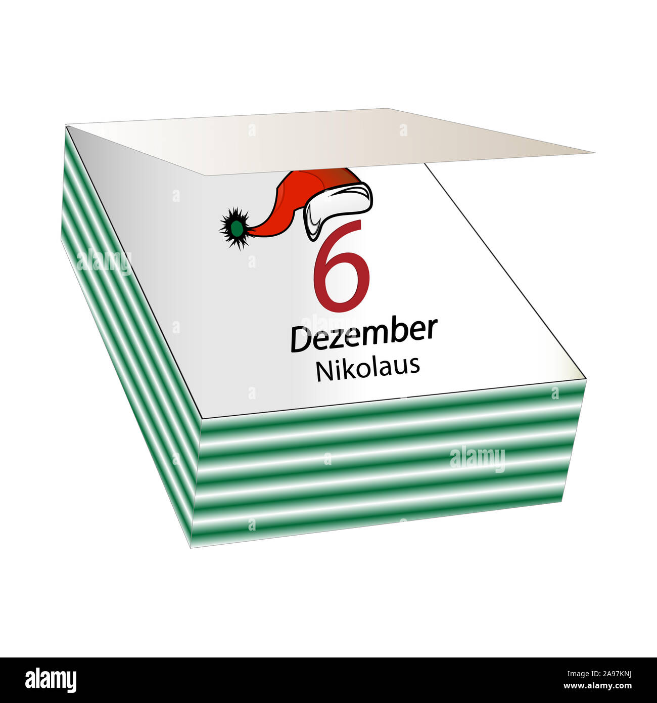 German Nikolaus calendar concept on white background Stock Photo - Alamy