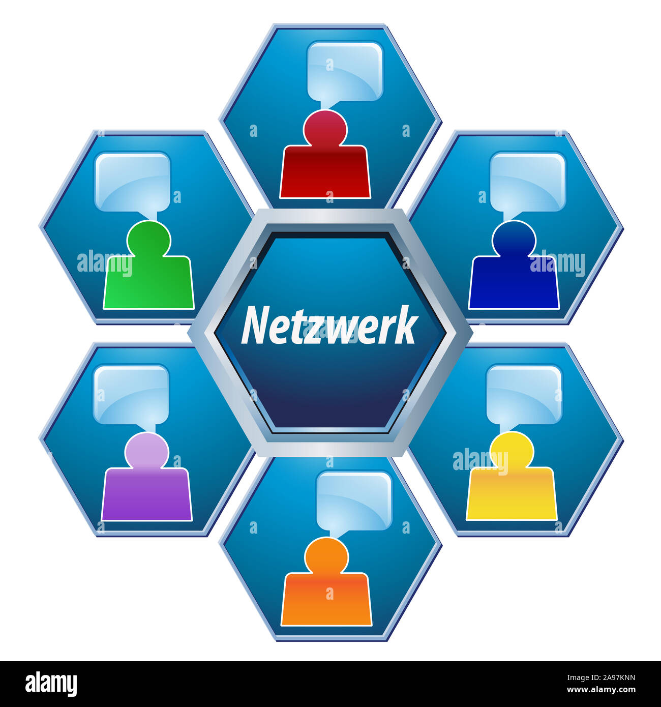 German social network on white background Stock Photo - Alamy