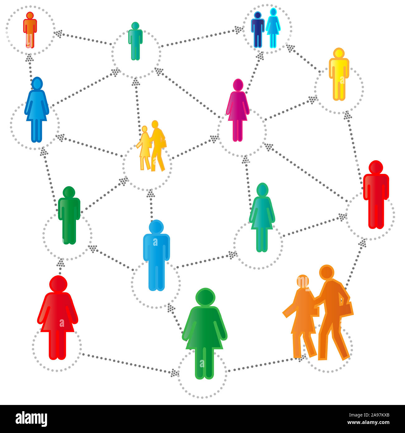 Social network Net on white background Stock Photo - Alamy