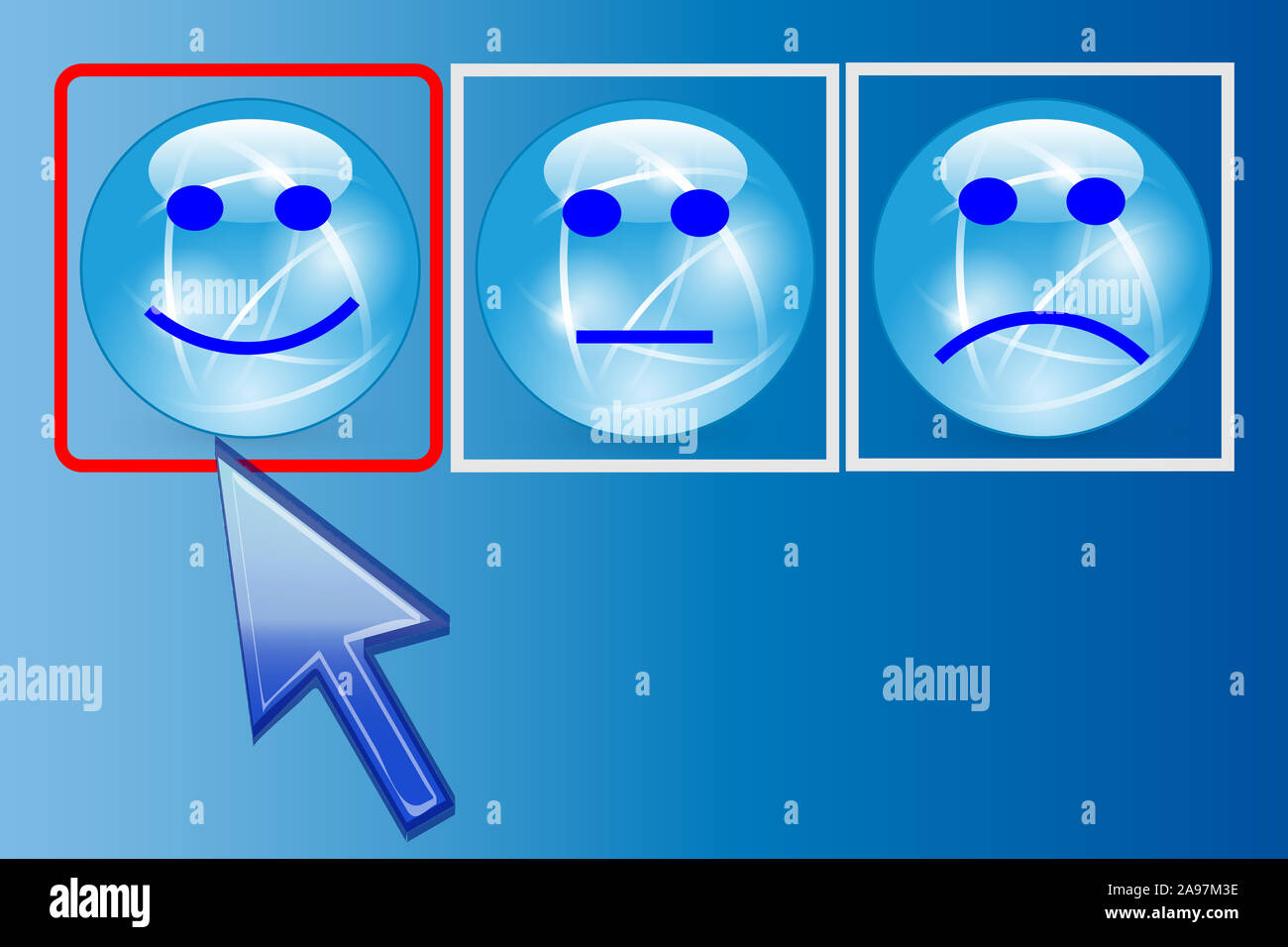 Happiness symbol concept on white background Stock Photo - Alamy