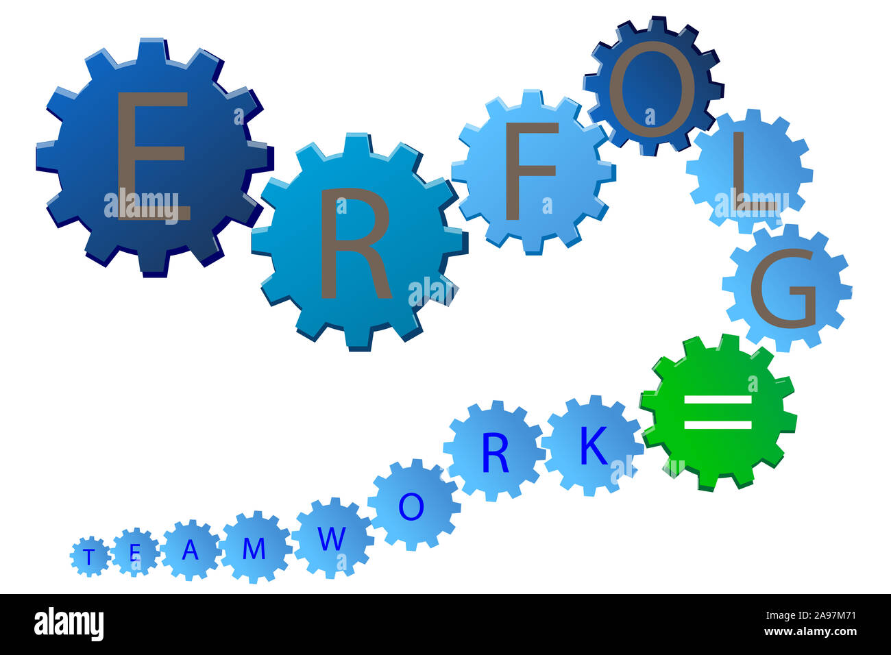 Teamwork success on white background Stock Photo - Alamy