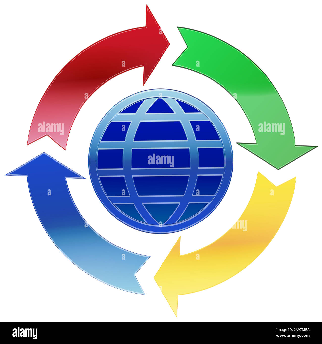 Circulation Environment Business on white Background Stock Photo - Alamy