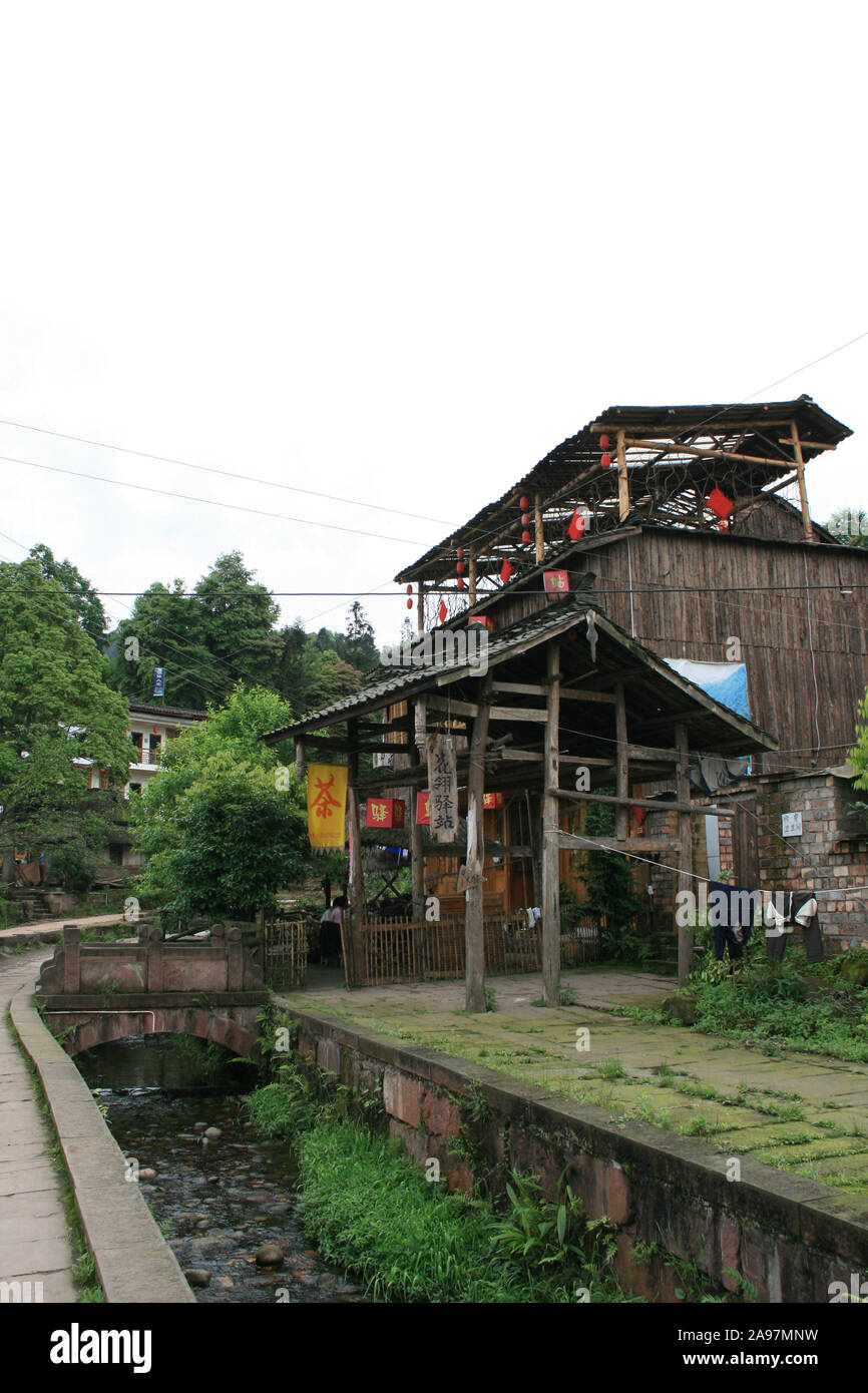 the village of shangli - sichuan - china Stock Photo - Alamy