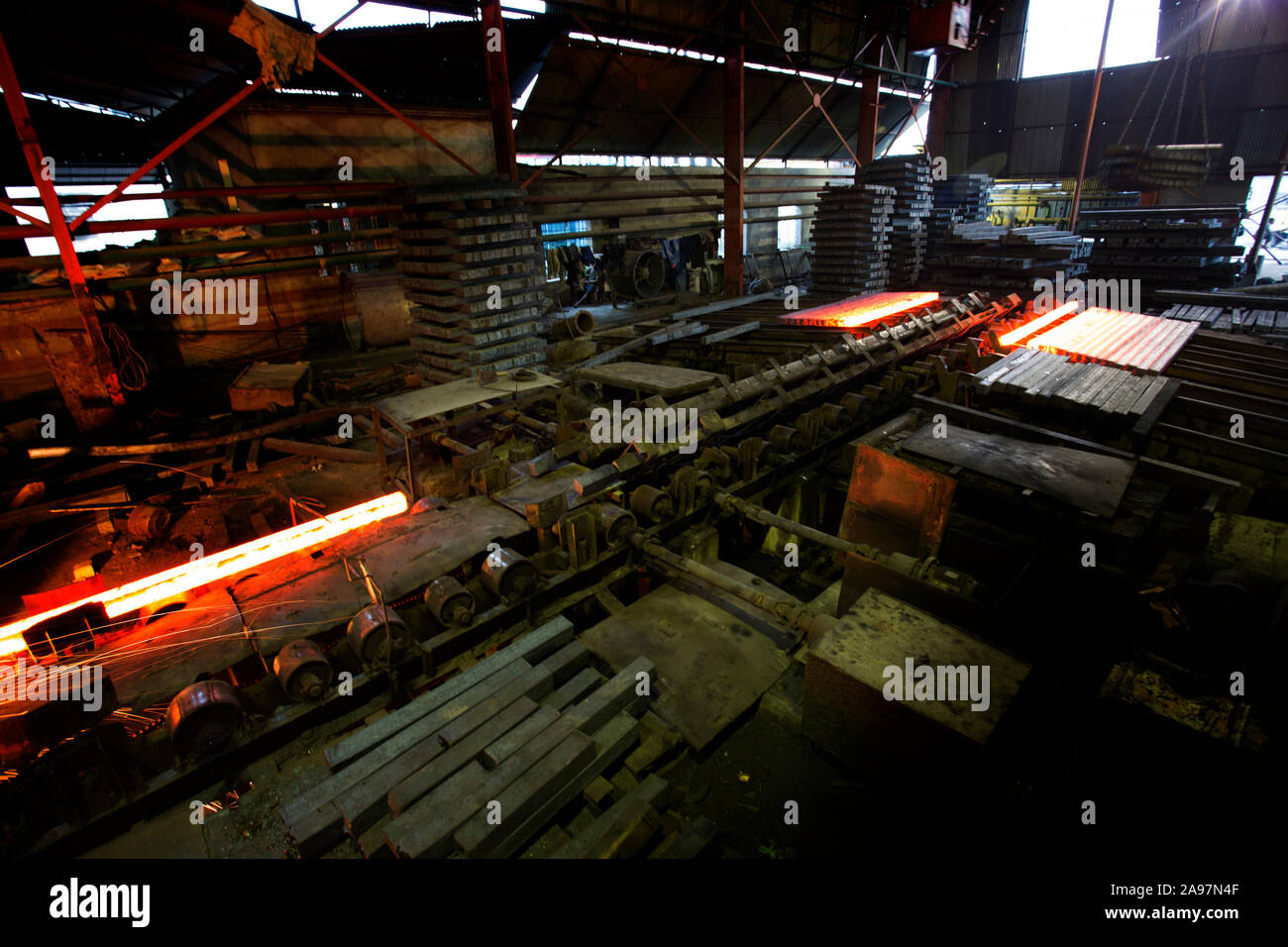From metal scrap to Iron and iron rod making steel factory at Demra ...