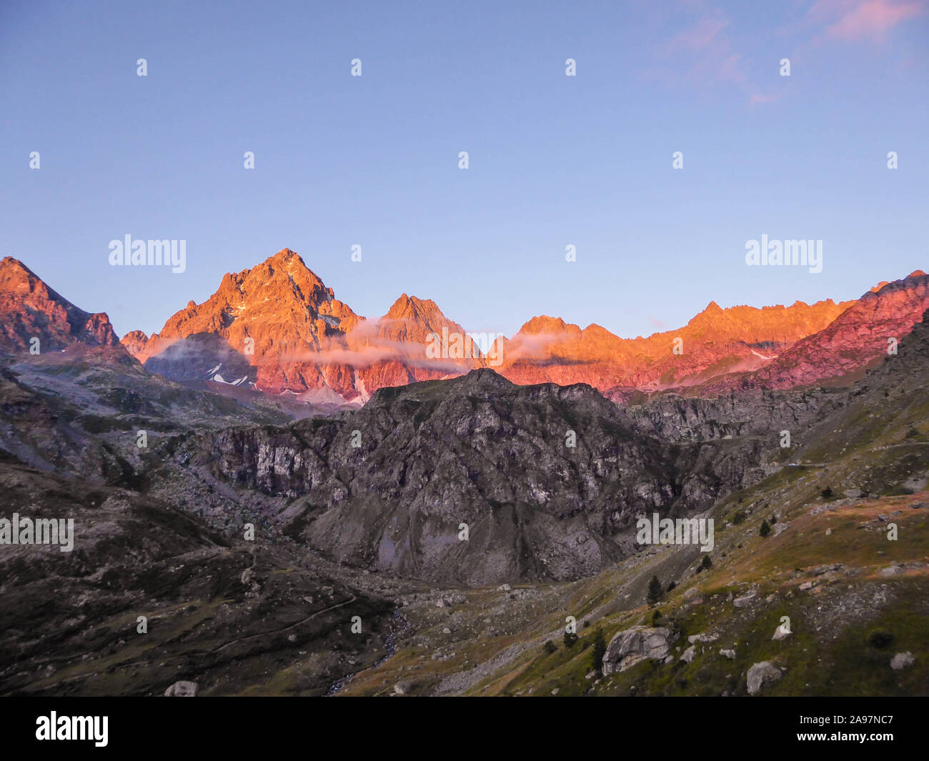 Monte Viso is the highest mountain of the Cottian Alps. It is located ...