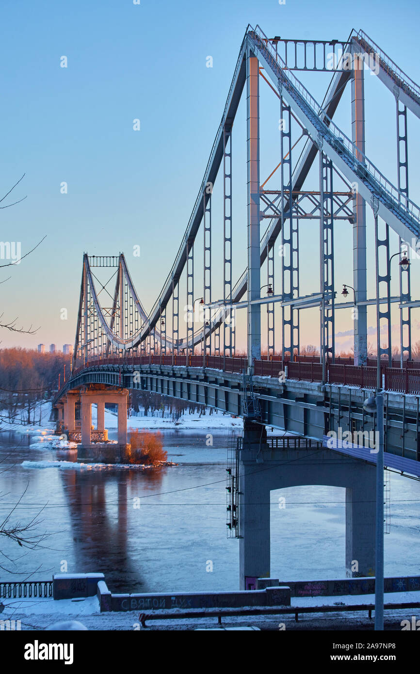 Front view of a bridge at sunset Stock Photo - Alamy