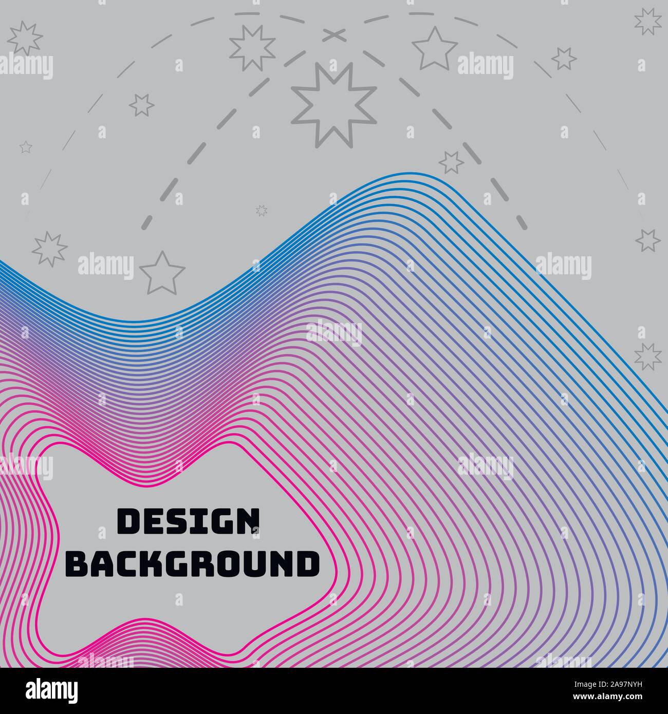 Curvy and geometric lines abstract background, simply and trendy vector ...