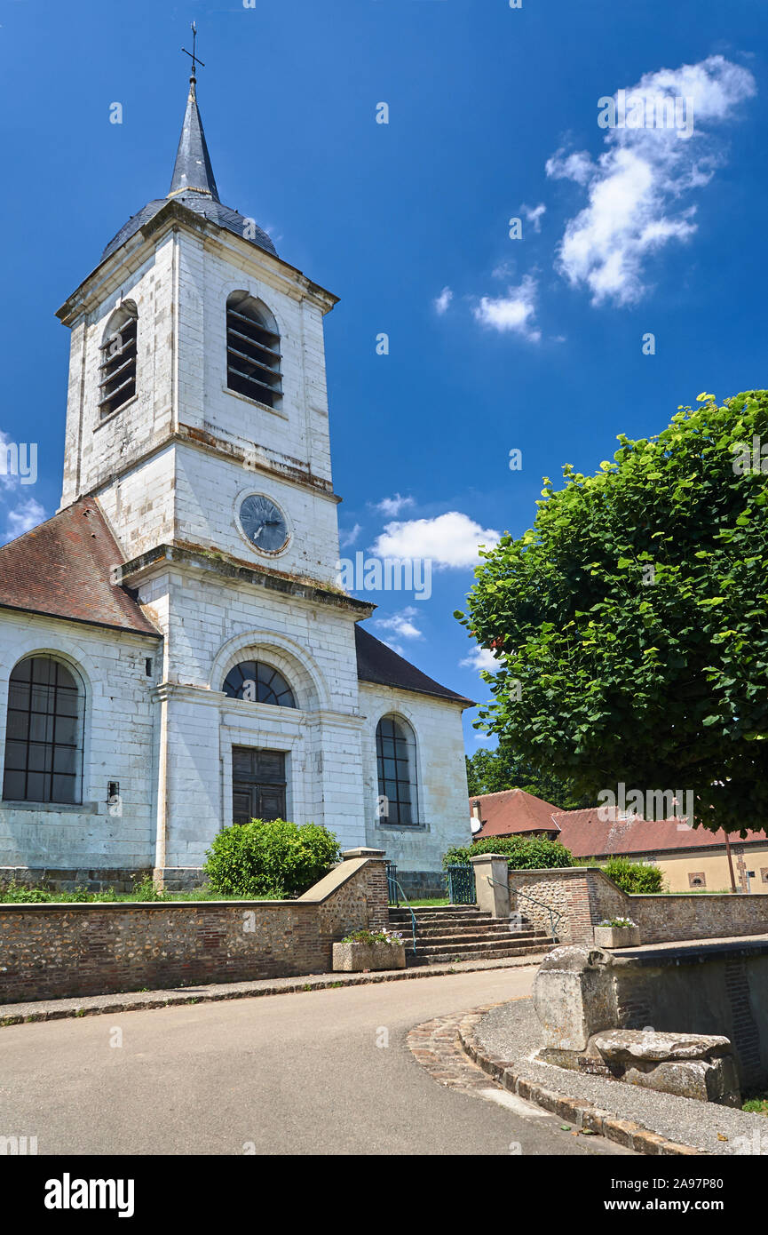 Medieval parish church in Champagne, France Stock Photo - Alamy