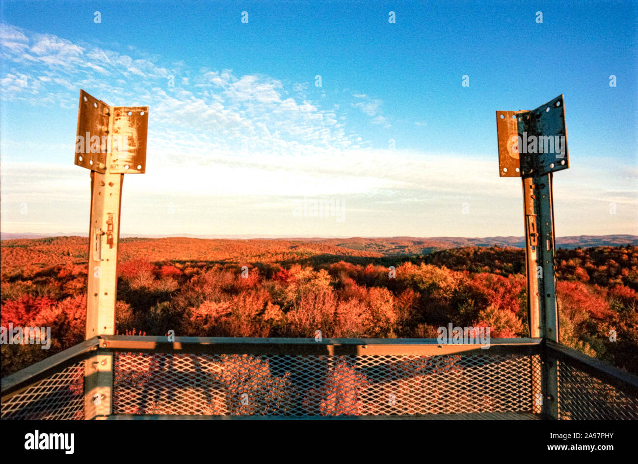 Fire Tower Lookout on Gile Mountain Norwich VT Stock Photo - Alamy