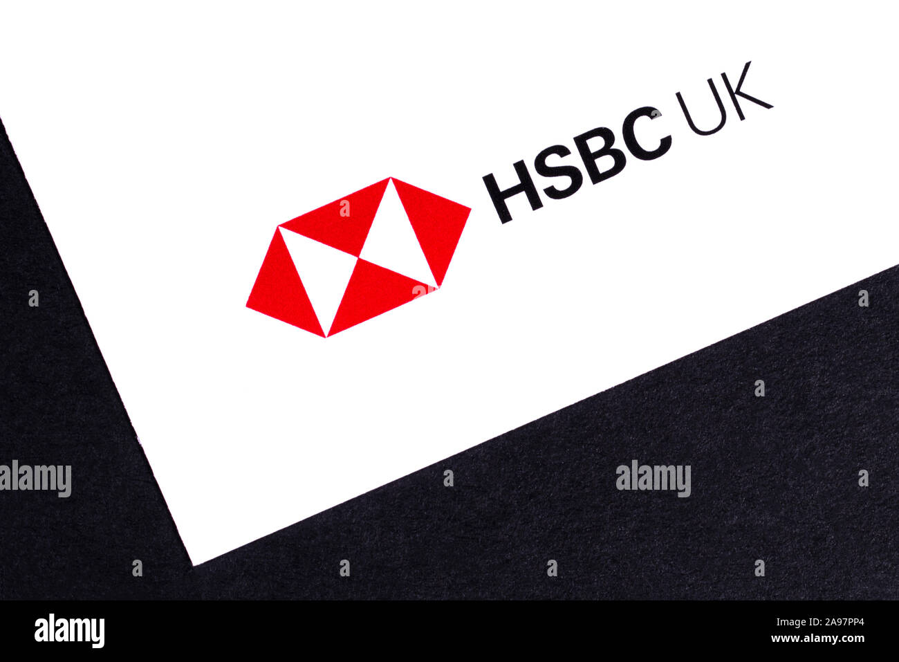 London, UK - March 7th 2019: The logo for HSBC bank pictured on the ...