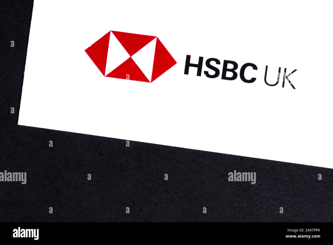 London, UK - March 7th 2019: The logo for HSBC bank pictured on the ...