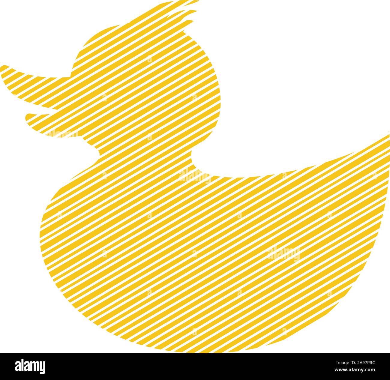 Classic Yellow Rubber Duck Vector Illustration Stock Vector Image