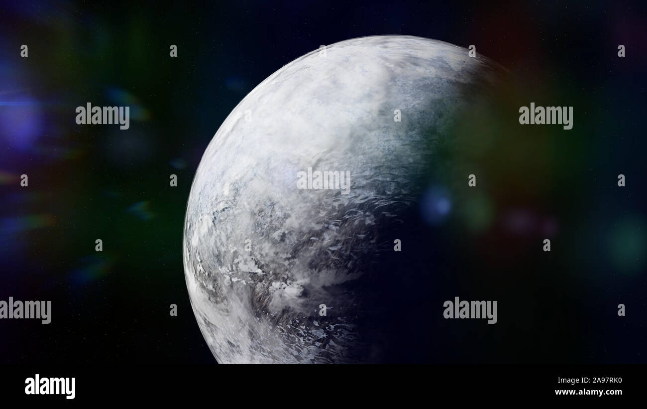 frozen alien planet, exoplanet covert in ice and snow Stock Photo - Alamy