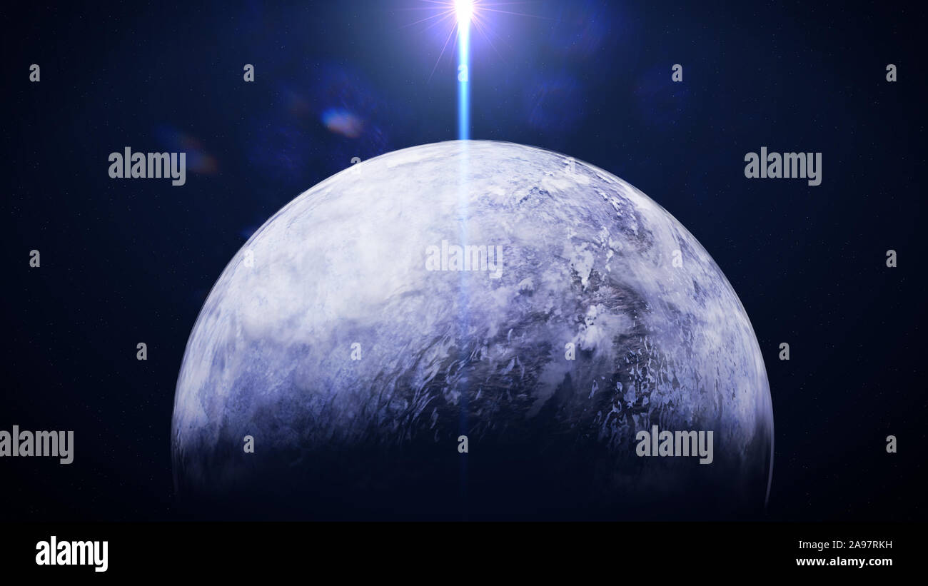frozen alien planet, exoplanet covert in ice and snow Stock Photo - Alamy