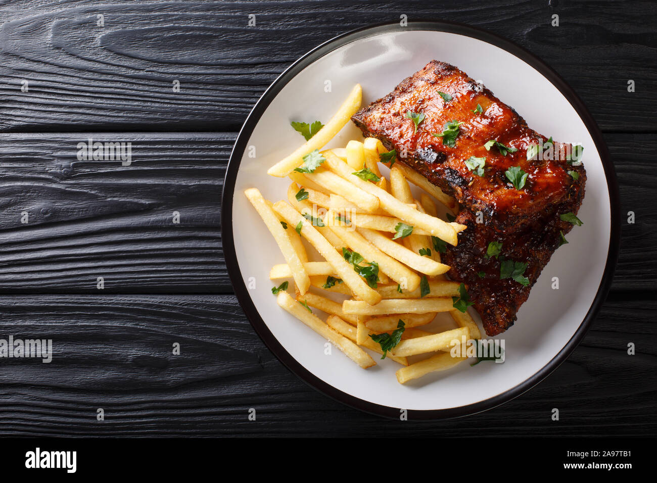 Bbq, ribs, black and white hi-res stock photography and images - Alamy